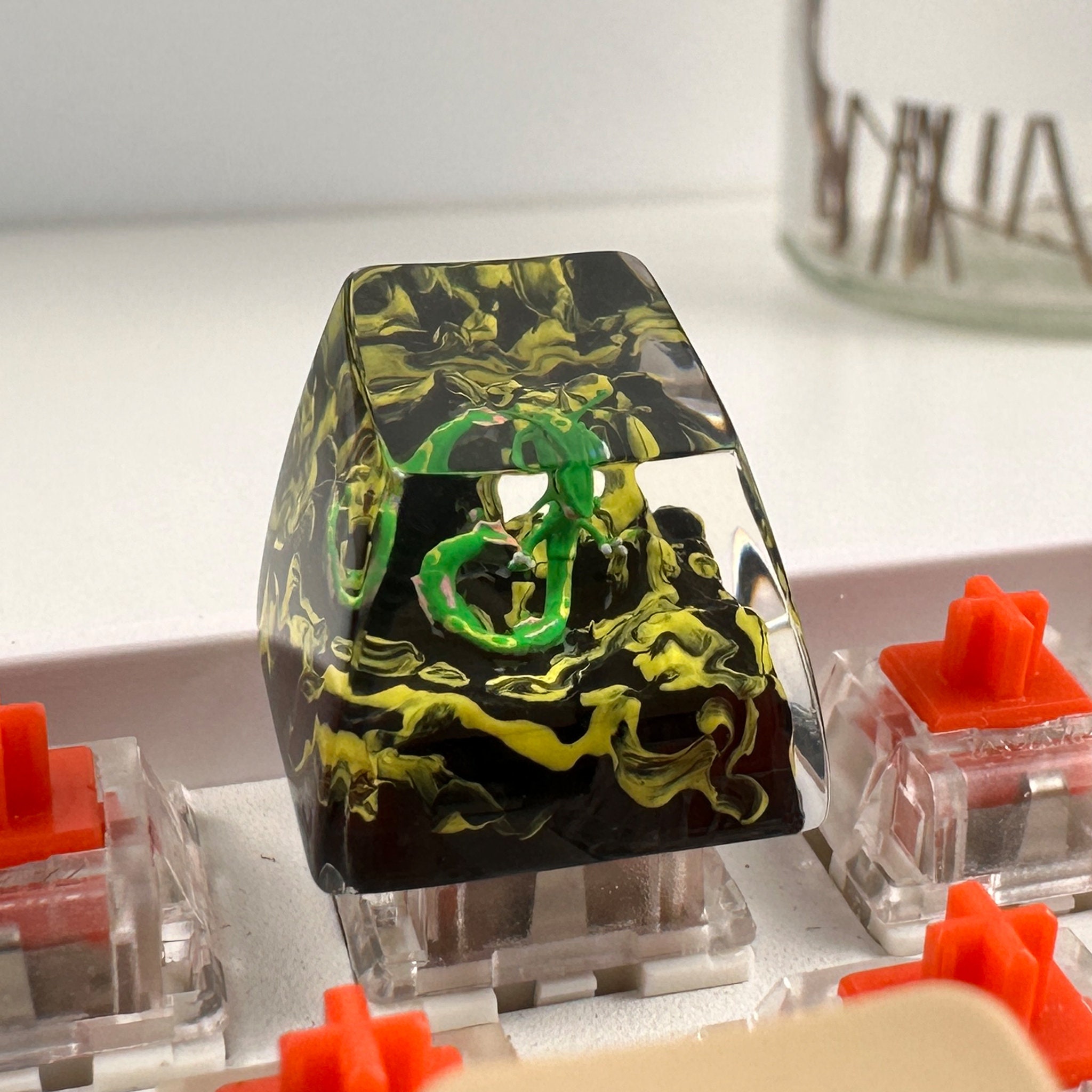 Rayquaza Pokemon Resin Keycap Set Cute Keycaps Custom - Etsy Canada