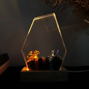 Pokemon Resin Lamp, Charmander Epoxy Lamp, Charizard Pokemon Lamp ...
