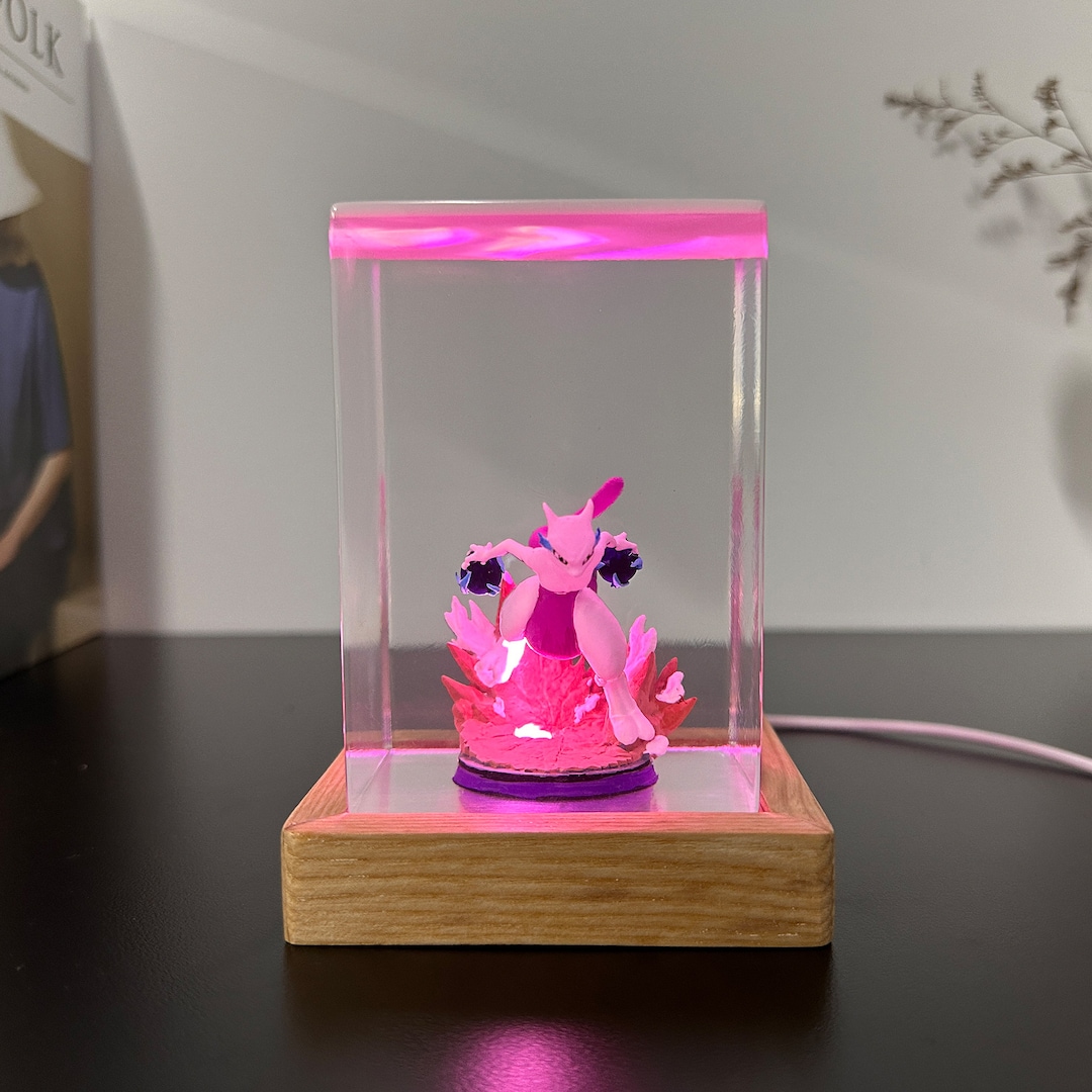 Pokemon Lamp, Mewtwo Resin Lamp, Pokemon Gifts, Pokemon Decor, Custom ...