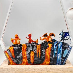 Pokemon Resin Lamp, Charmander Epoxy Lamp, Charizard Pokemon Lamp ...