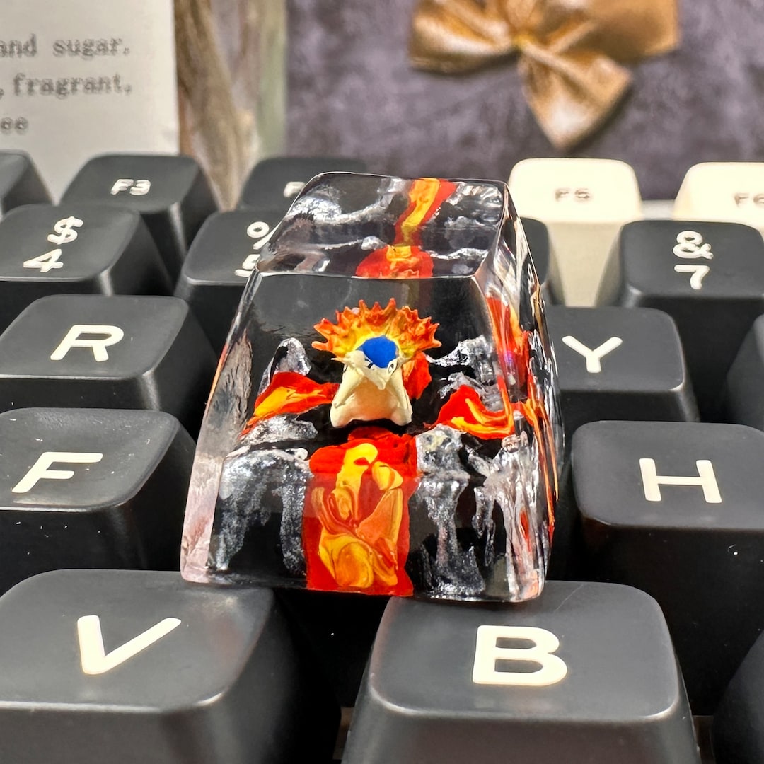 Pokemon Keycap, Typhlosion Keycap, Artisan Keycap, Custom Keycap ...