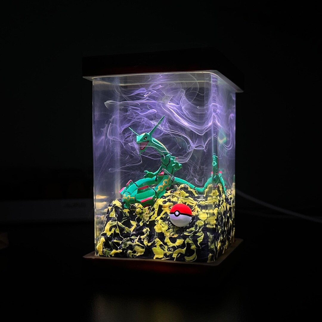 Resin Pokemon Lamp, Rayquaza Resin Lamp, Pokemon Birthday, Pokemon ...
