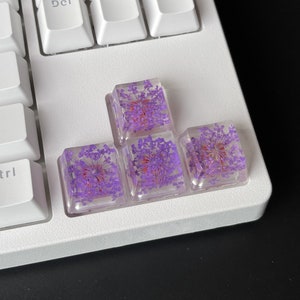 Purple Flower Keycap, Novelty Keycap, Best Valentine's Gift for Her ...