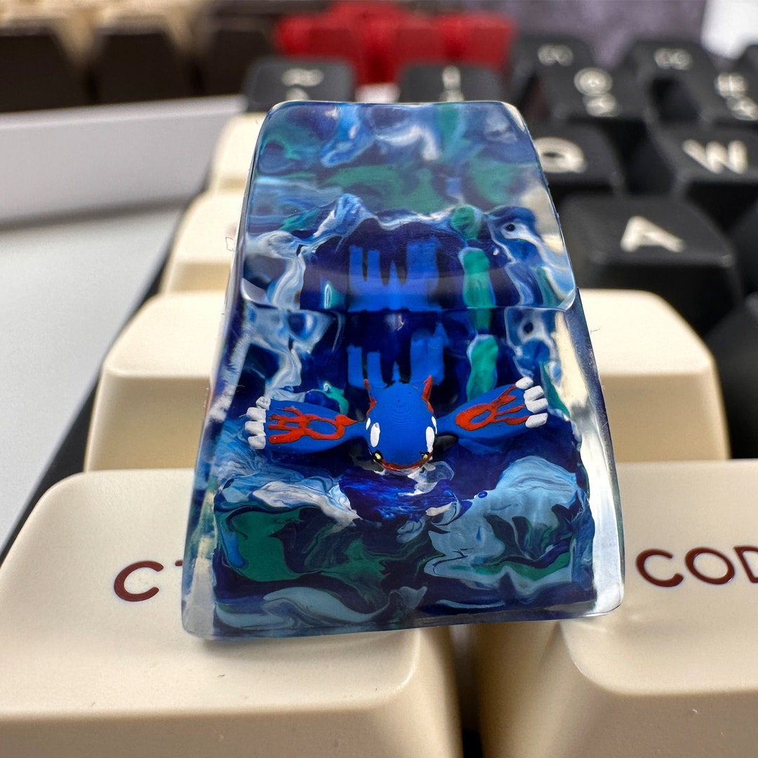Kyogre Keycap, Pokemon Keycap, Artisan Keycap, Custom Keycap, Custom ...