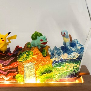 Pokemon Epoxy Lamp, Custom Pokemon Resin Lamp, Pokemon Gifts, Bedside ...