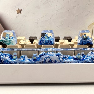 Squirtle Evolution, Wartortle, Blastoise, Water Themed Artisan Keycap ...