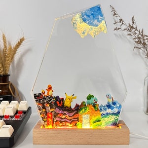 Pokemon Resin Lamp, Pokemon Gifts, Epoxy Lamp, Custom Resin Lamp ...