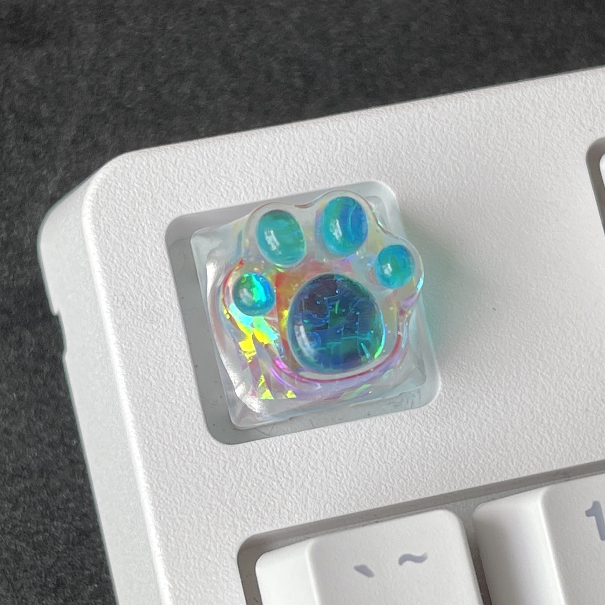 Rainbow Cat Paw Keycap Cute Keycaps WASD Keycap Set Arrow - Etsy