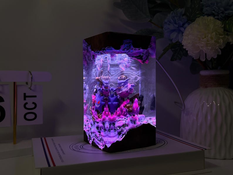 Pokemon Epoxy Lamp, Gastly Haunter Gengar Evolution Epoxy Lamp, Pokemon ...
