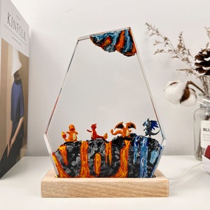 Pokemon Resin Lamp, Charmander Epoxy Lamp, Charizard Pokemon Lamp ...