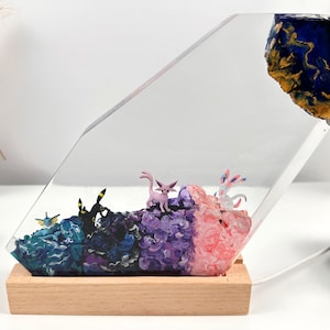 Resin Lamp Eevee Evolution, Pokemon Gifts, Custom Night Light, Resin ...