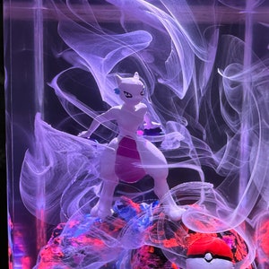 Pokemon Lamp, Mewtwo Resin Lamp, Pokemon Gifts, Pokemon Decor, Custom ...