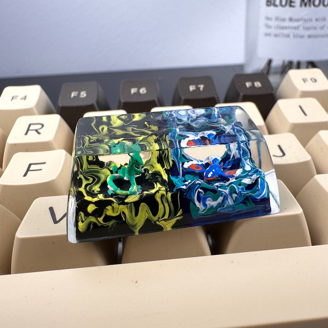 Resin Keycap, Backspace Pokemon Keycap, Rayquaza Pokemon, Kyogre ...