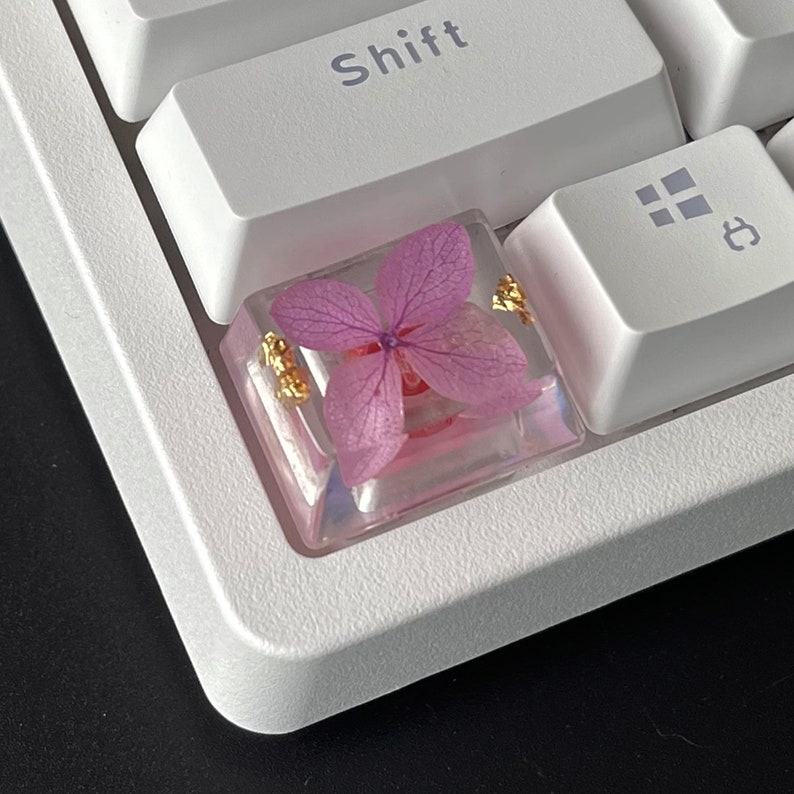 Artisan Purple Floral Spacebar Keycap: Custom Cherry MX Keycaps - Etsy