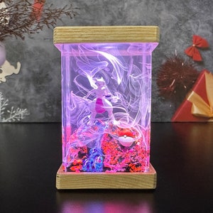 Pokemon Lamp, Mewtwo Resin Lamp, Pokemon Gifts, Pokemon Decor, Custom ...