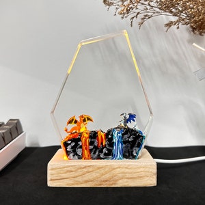 Pokemon Resin Lamp, Charmander Epoxy Lamp, Charizard Pokemon Lamp ...