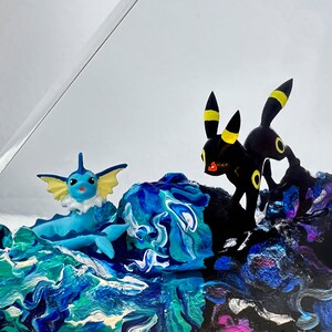 Resin Lamp Eevee Evolution, Pokemon Gifts, Custom Night Light, Resin ...