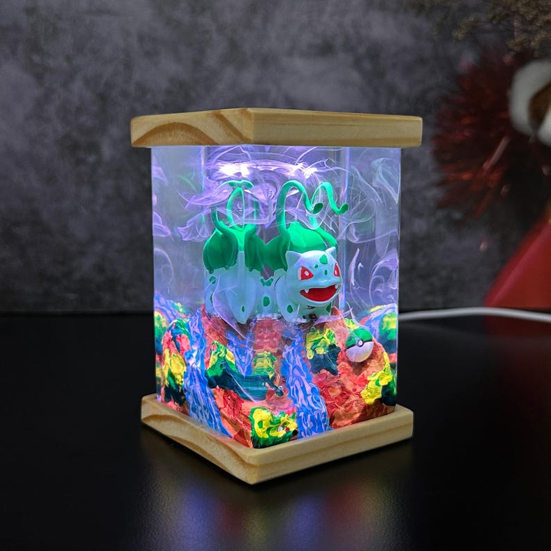Resin Night Light, Epoxy Lamp, Epoxy Night Light, Pokemon Gift, Pokemon ...