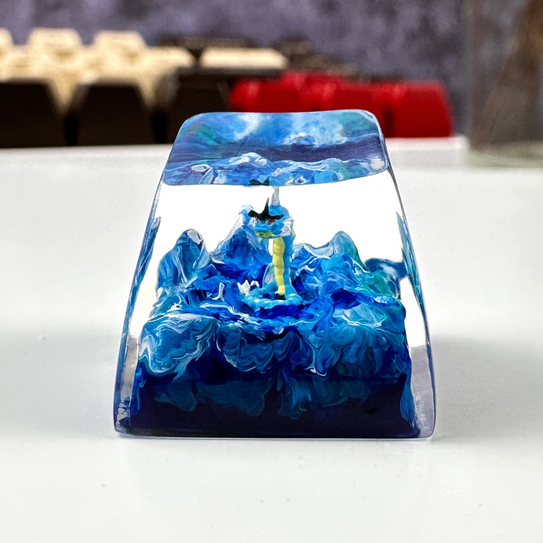 Custom Keycap, Gyarados Keycap, Artisan Keycap, Pokemon Keycap, Esc ...