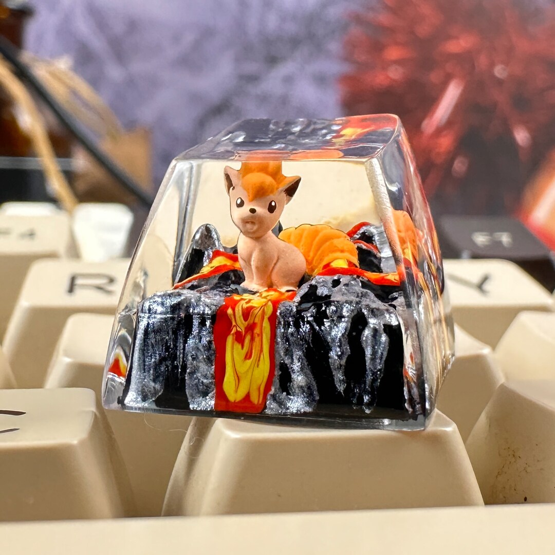 Resin Keycap, Vulpix Pokemon, Custom Pokemon, Pokemon Keycap, Esc ...