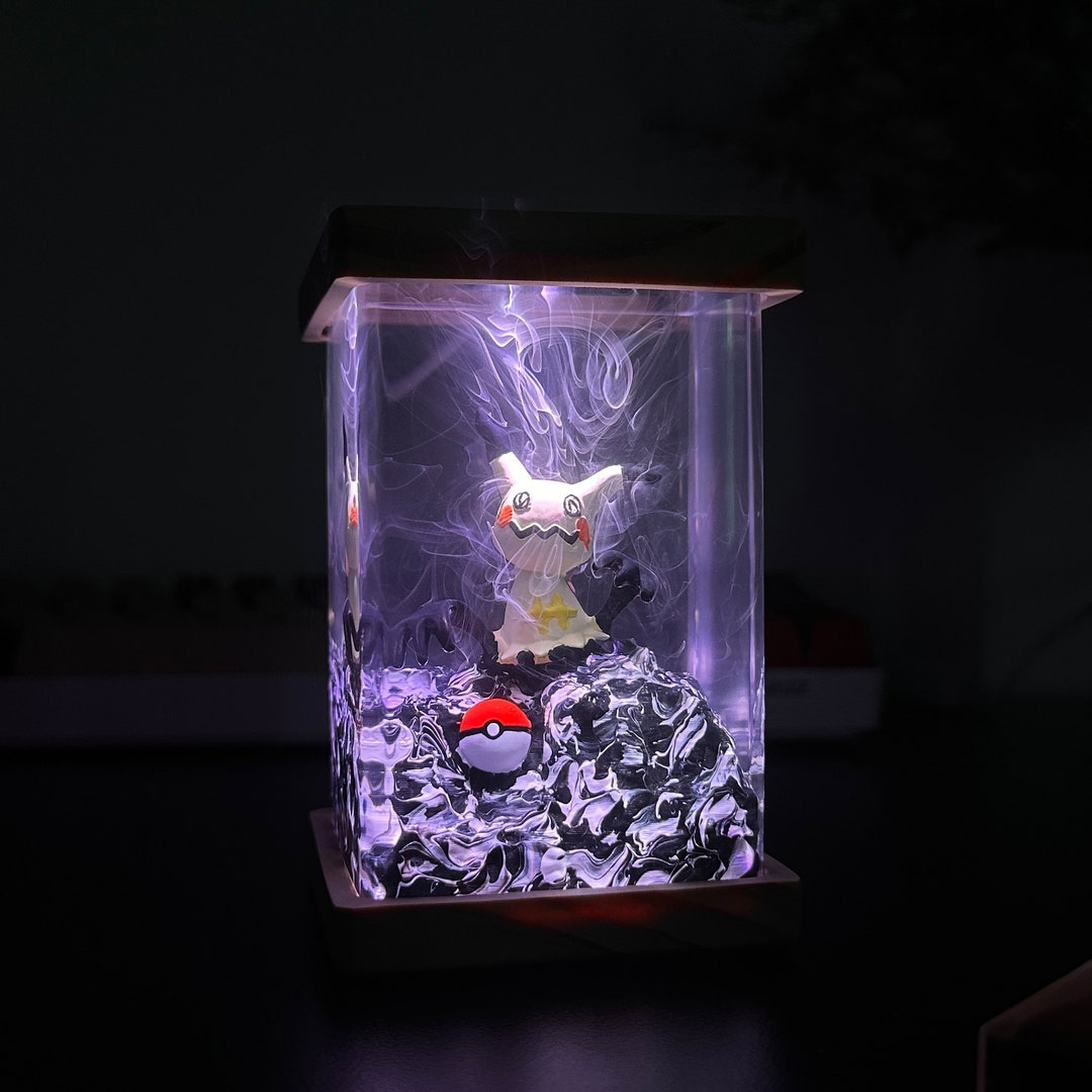 Resin Lamp, Mimikyu Epoxy Lamp, Pokemon Gift, Custom Night Light, Epoxy ...