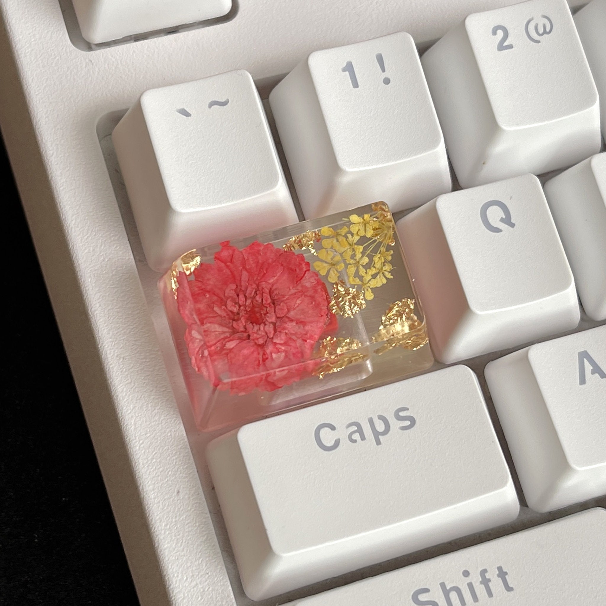 Resin Spacebar Keycap Botanical Keycap Flower Keycap Rose - Etsy
