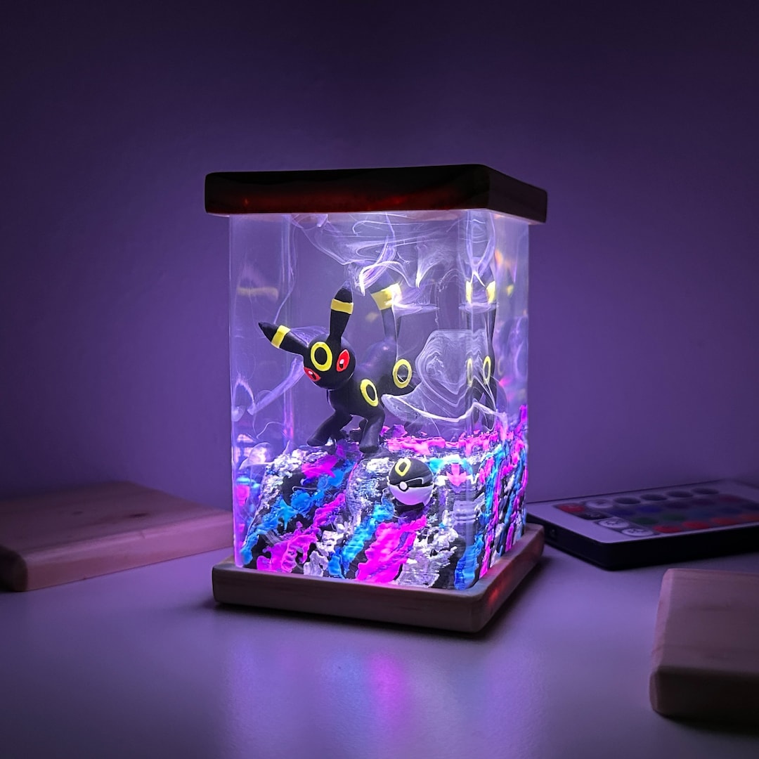 Resin Lamp, Umbreon Pokemon Lamp, Pokemon Gift, Custom Night Light ...