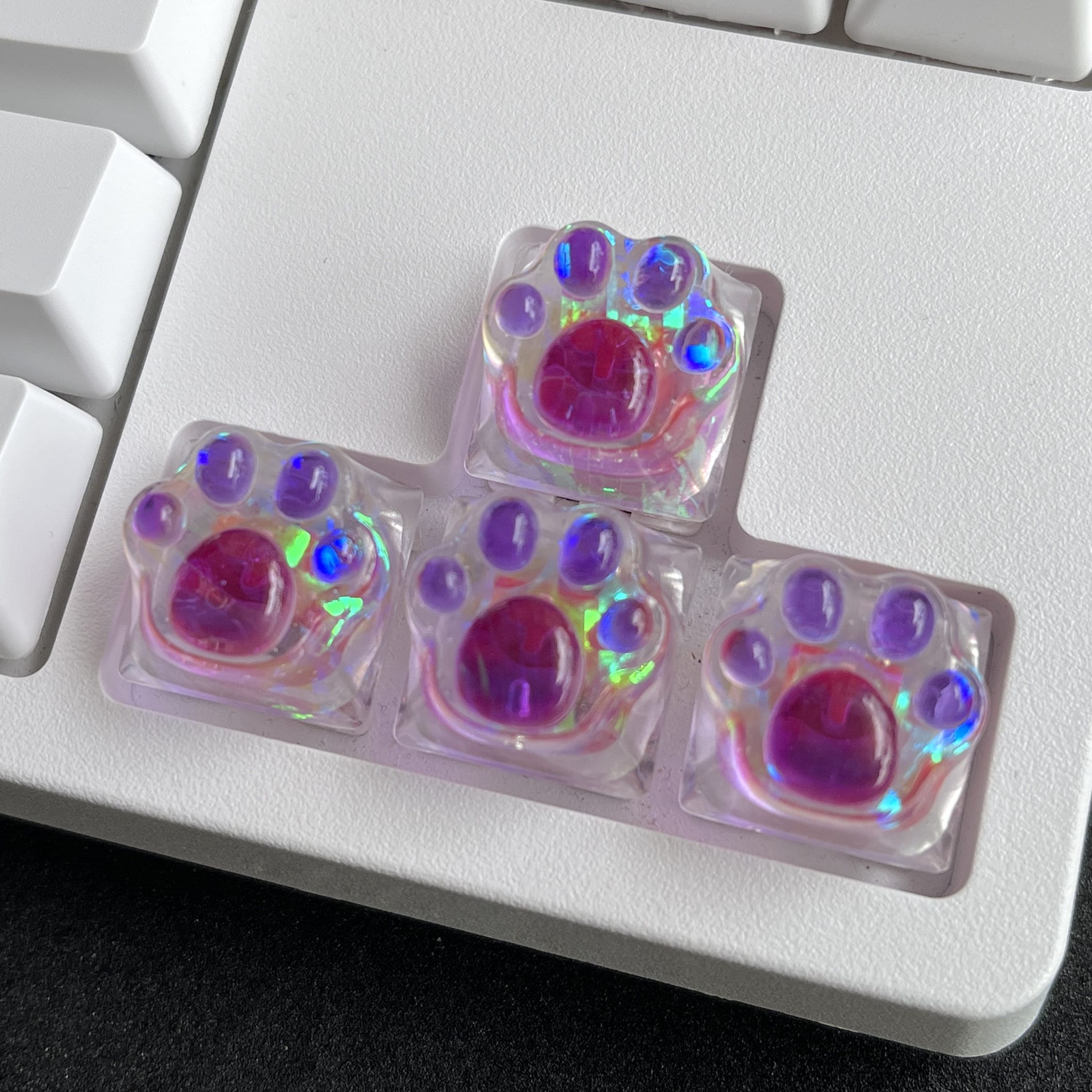 Rainbow Purple Cat Keycap WASD Keycap Set Arrow Keycap - Etsy