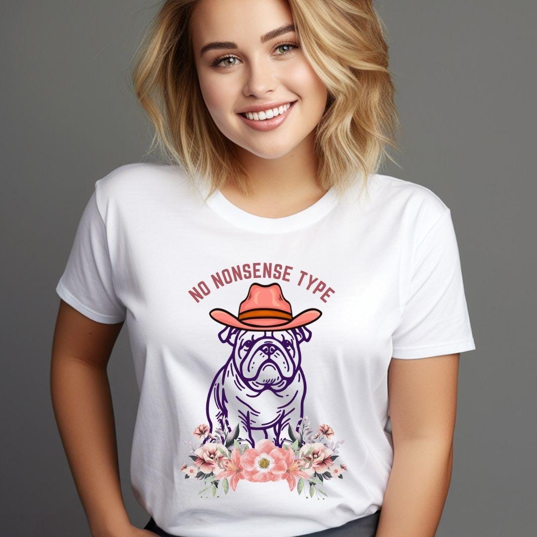 No Nonsense Bulldog Svg File for Tshirt Tank Humor, Funny, Dog Lover - Etsy