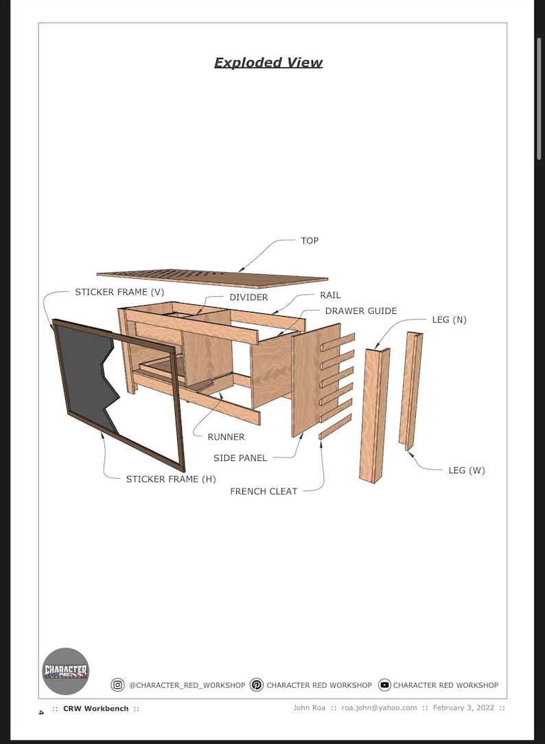 Workbench Digital Plans | Includes Sticker Board! - Etsy