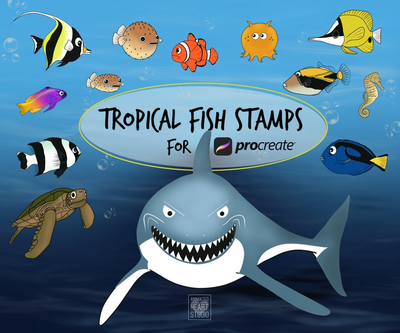 Procreate Tropical Fish Stamps Procreate Fish Stamps Fish - Etsy