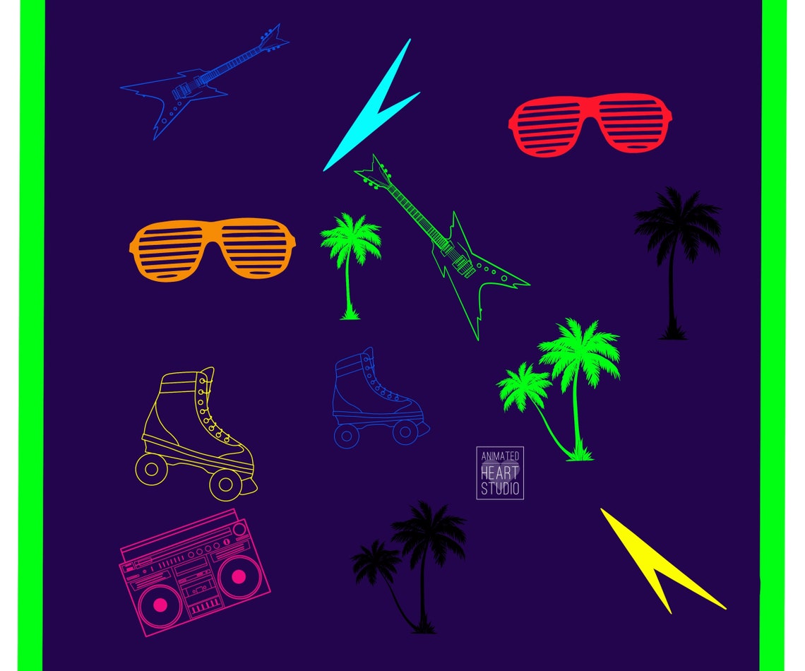 80’s Vibe Png Clip Art, 80’s Png, 80’s Clip Art Shapes, Neon Clip Art ...