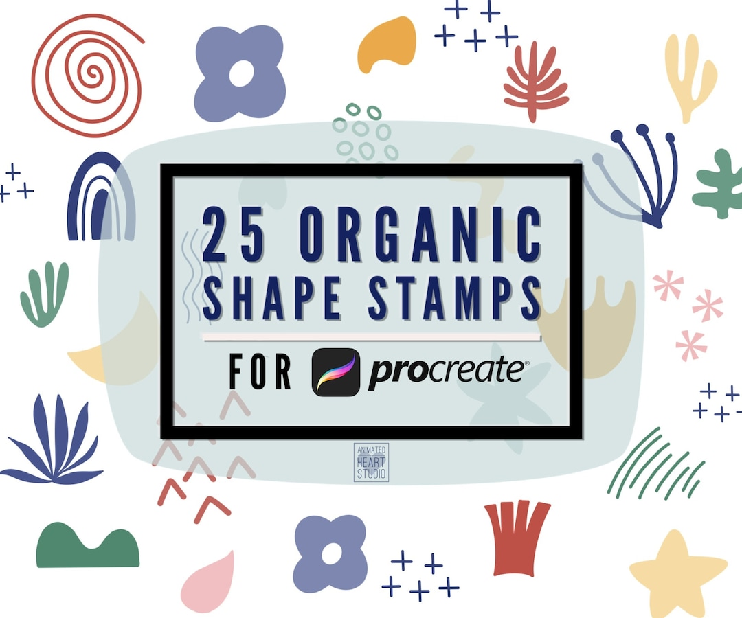 Procreate Organic Shapes, Shapes Stamp Set, Procreate Shapes, Procreate ...