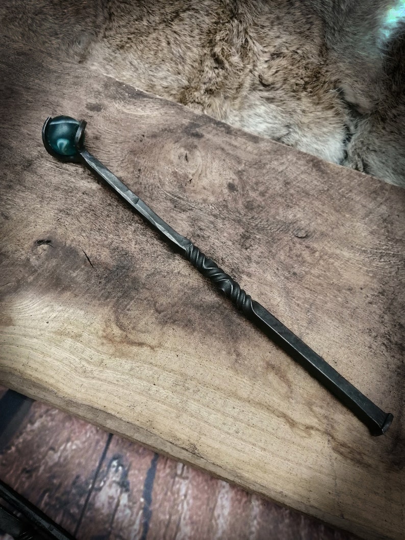 Steel wand magic wand fantasy roleplay D&D witch wizard | Etsy