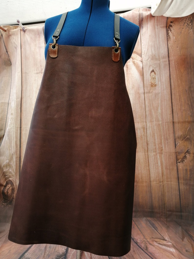 Lightweight Leather Apron Real Leather Split With - Etsy UK