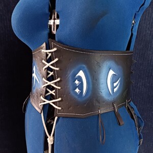 Corset Style Leather Hero Belt Body Armour Armor for Larp Reenactment ...