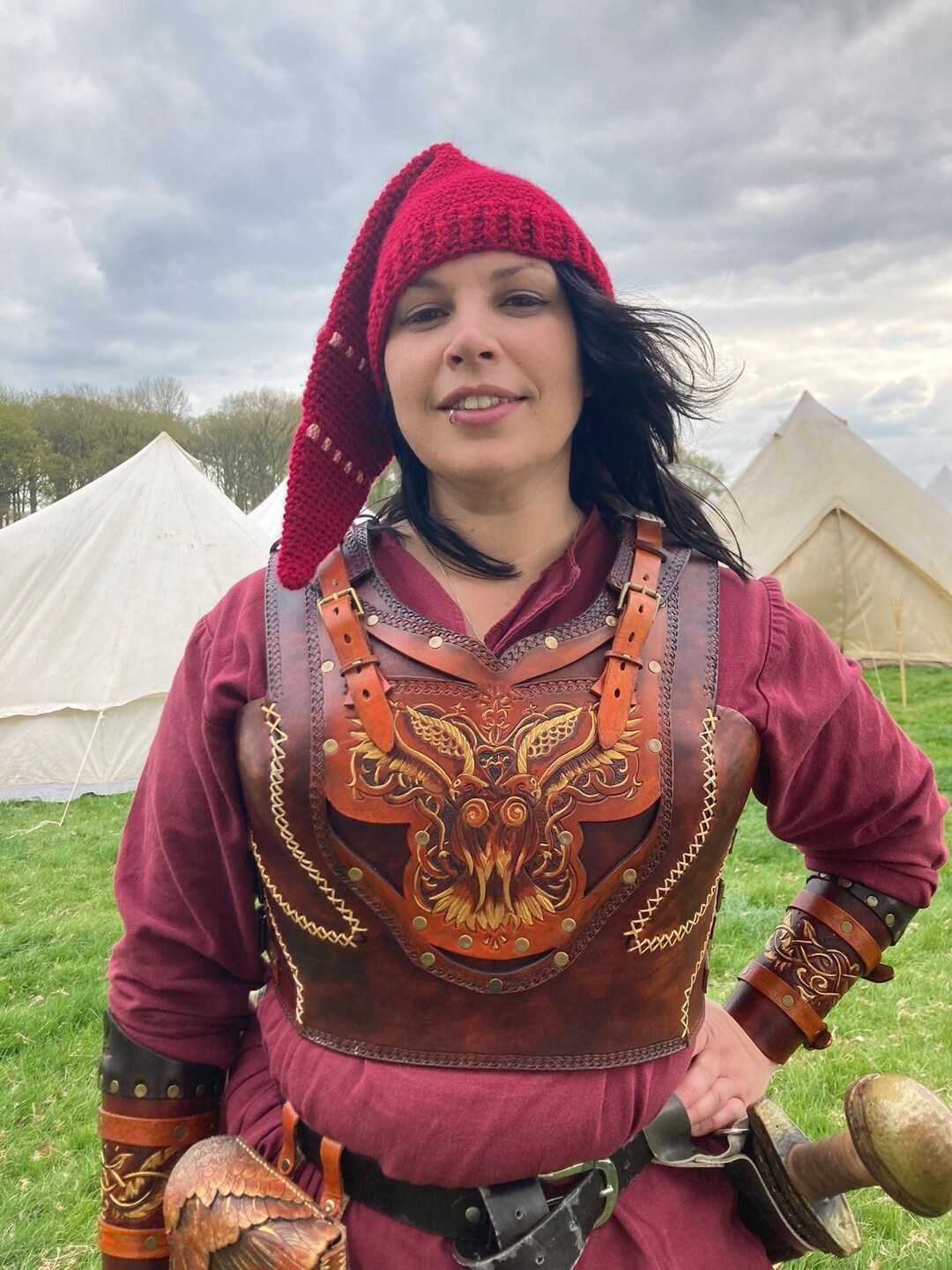 Clan Chief Breastplate Custom Tooled Female / Ladies Larp / Reenactment ...