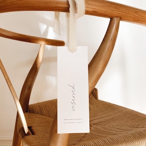 Simple Reserved Seating Tag | Wedding Ceremony Reserved Seating - Etsy UK