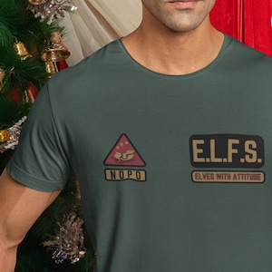The Santa Claus ELFS Elves With Attitude Uniforms T-shirt Christmas ...