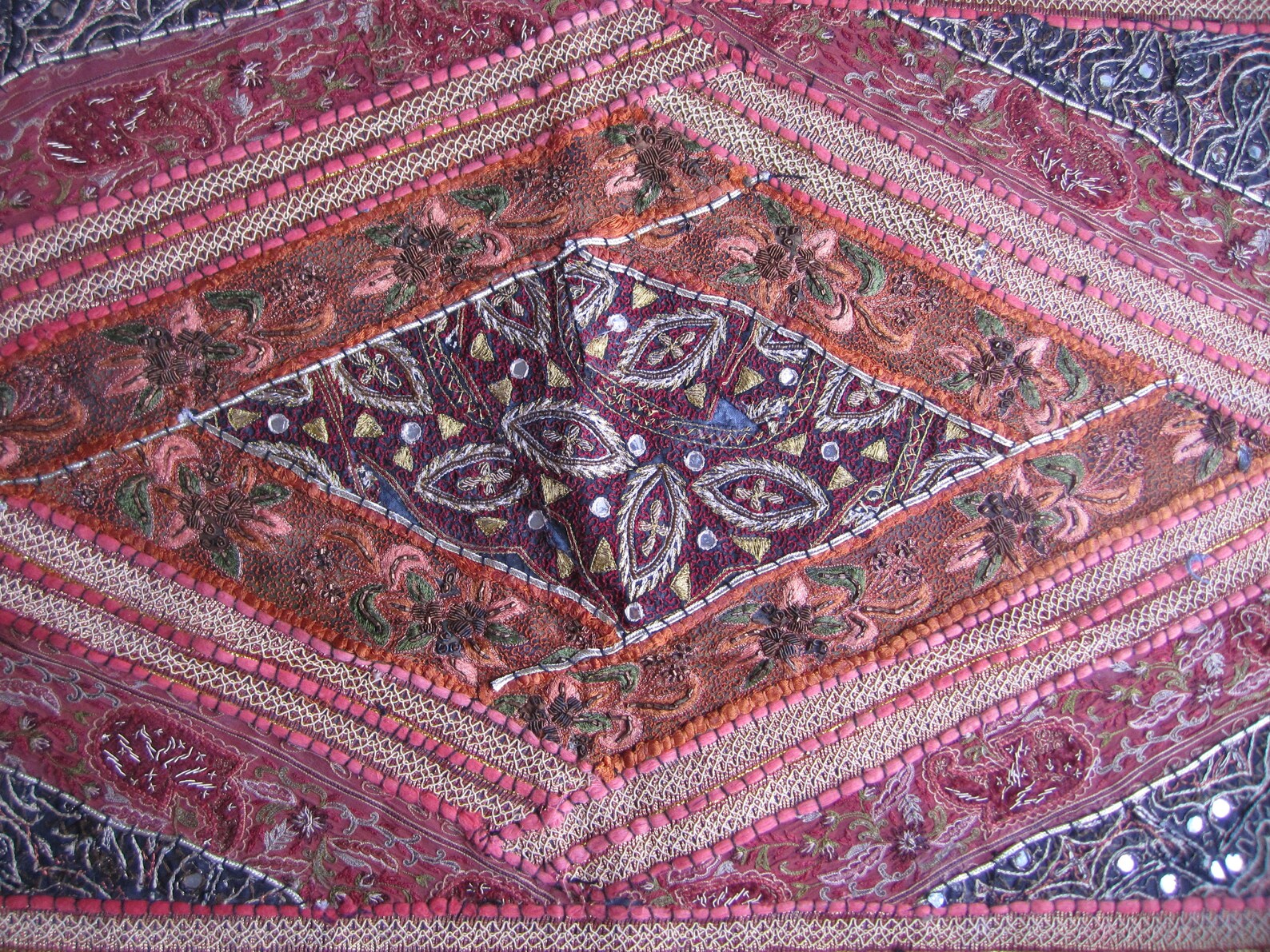 Vintage Heavy Embroidered Wall Hanging Patchwork TAPESTRY - Etsy