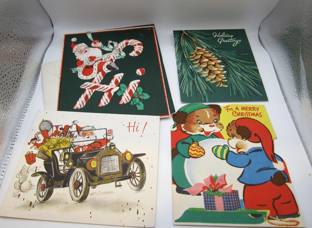 Collection of Vintage 1950s Christmas Cards - Etsy