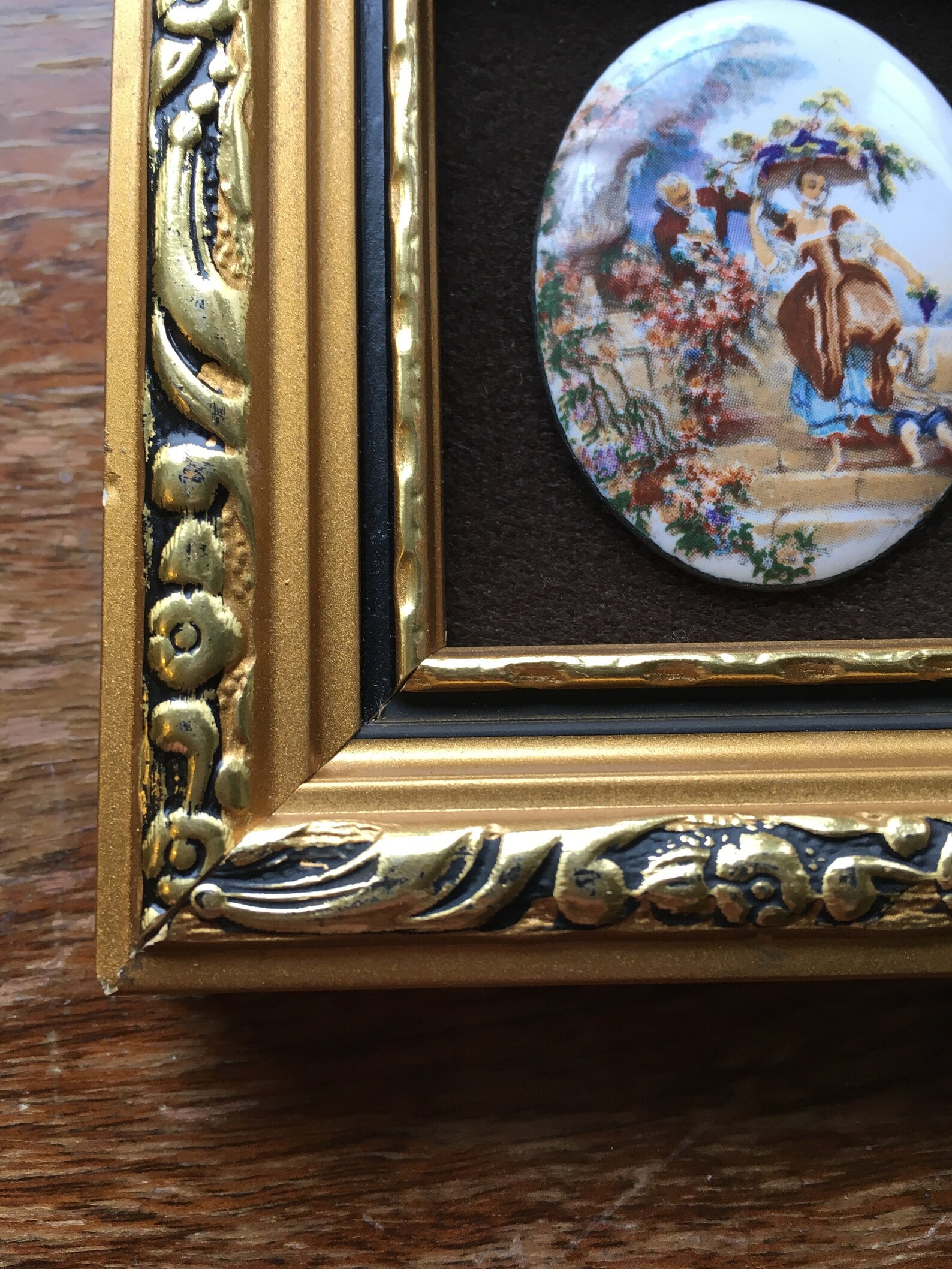 Pair of Vintage Enamel on Copper Paintings | Etsy