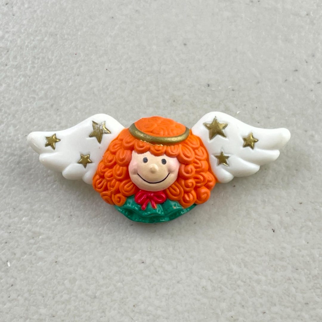 Vintage Smiling Angel Pin, Small Angel Face Wings Pin, Accent Pin ...