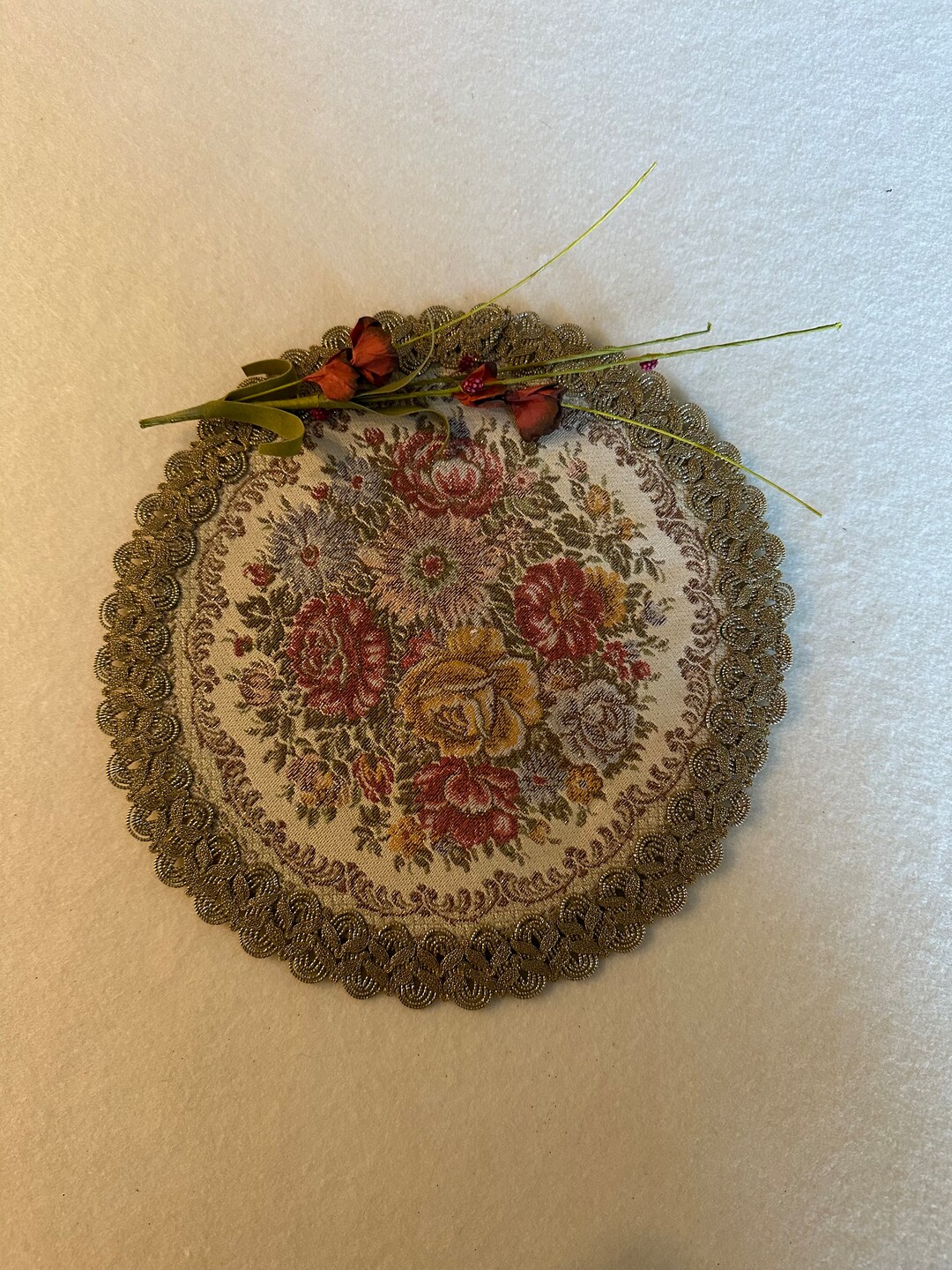 Vintage Brocade Mat Made in Germany - Etsy