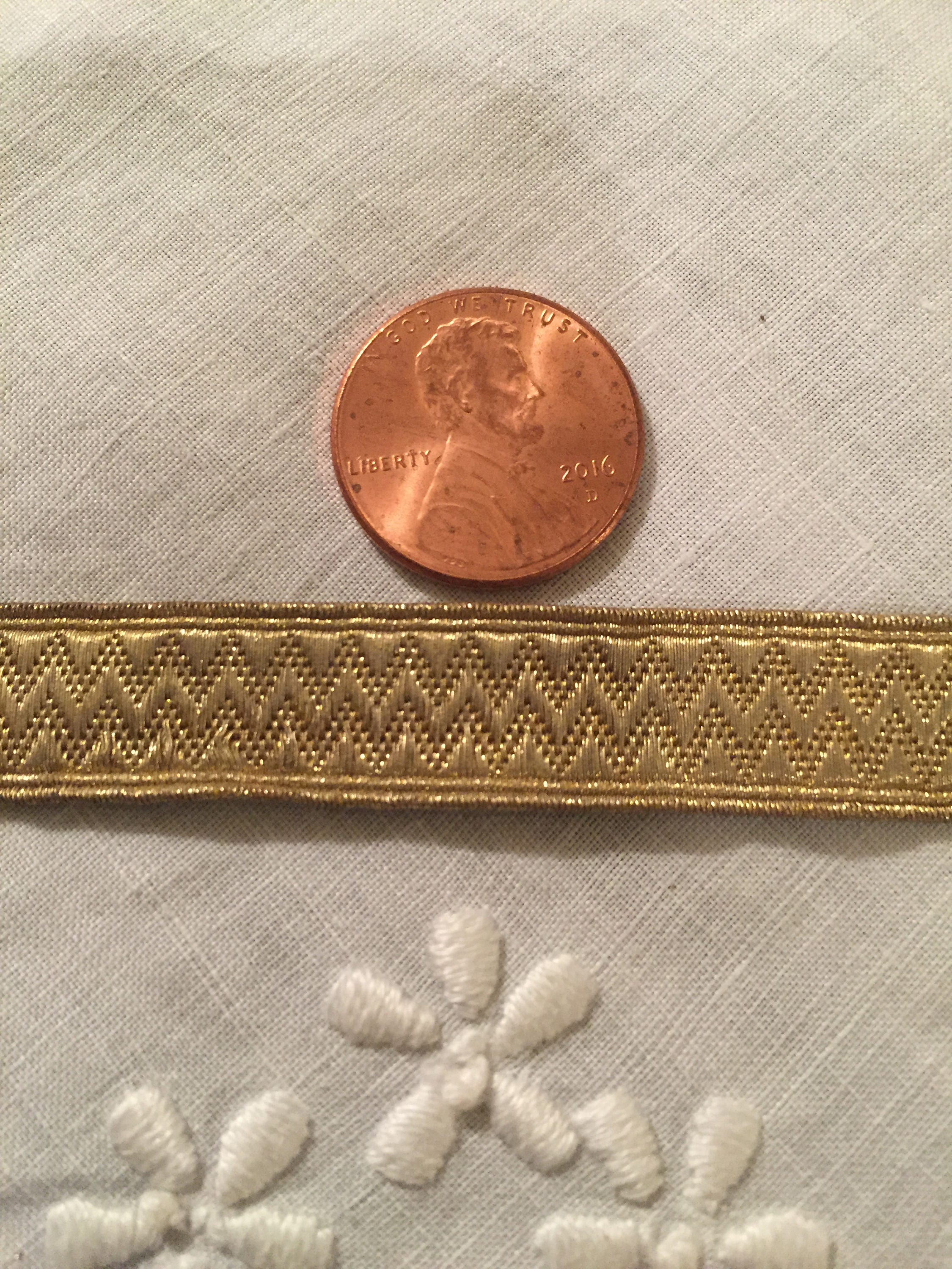 Tresse de métal Vintage - armure Chevron or - Etsy France