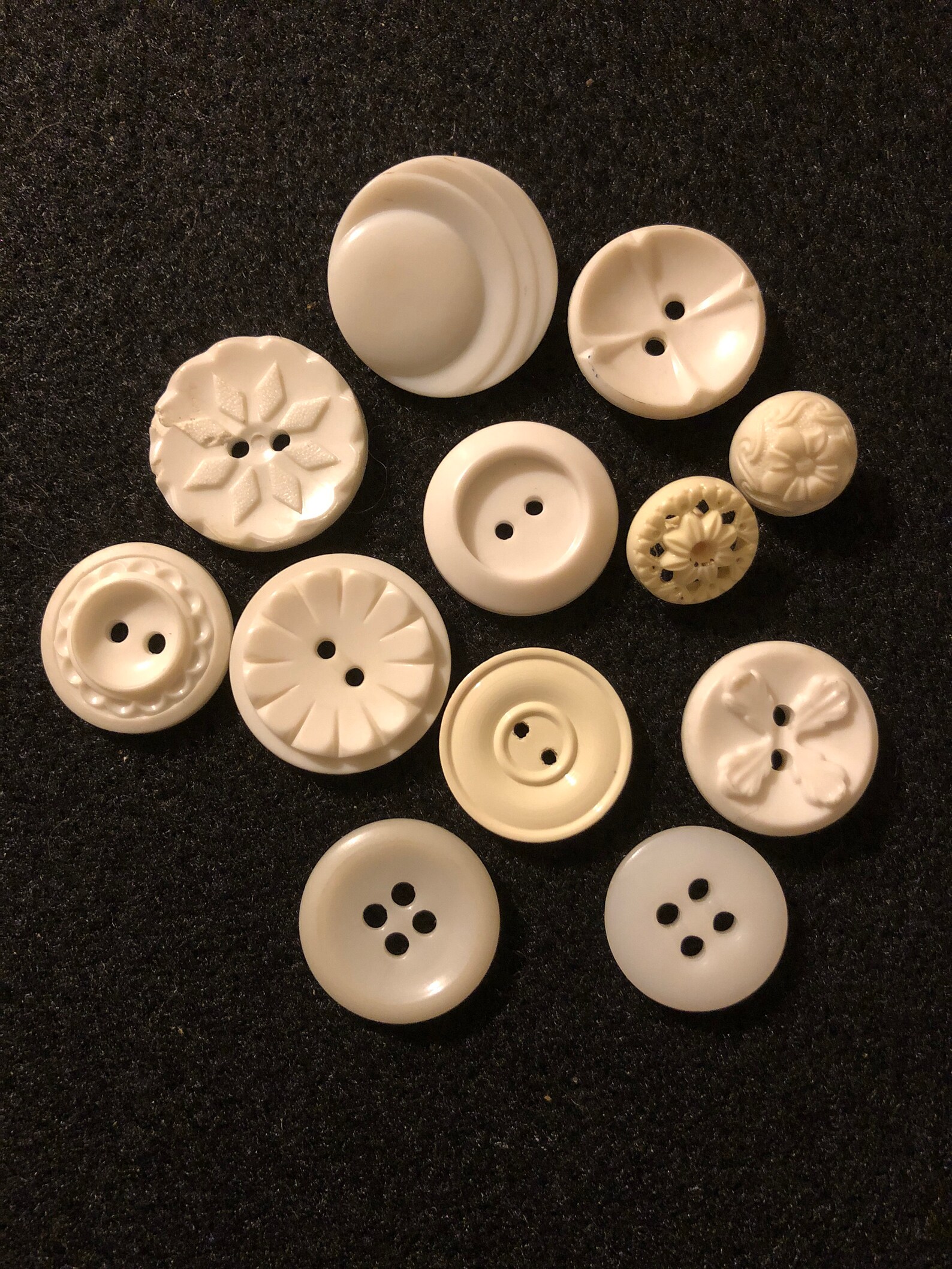 Vintage Buttons Assortment of White Plastic Buttons Set of - Etsy