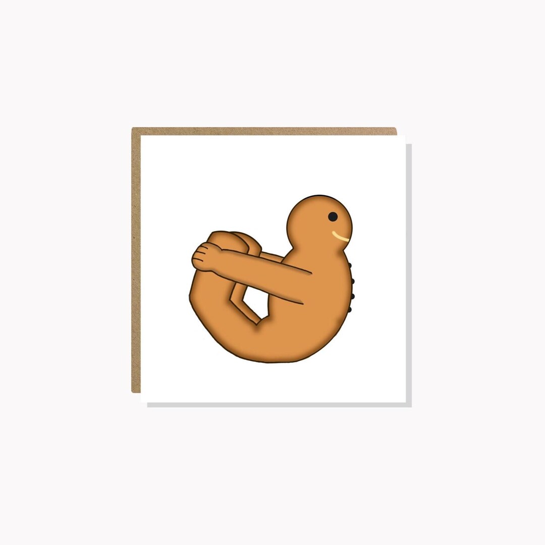 Yoga Christmas Card, Gingerbread Man Card, Yoga Xmas Card, Yoga ...