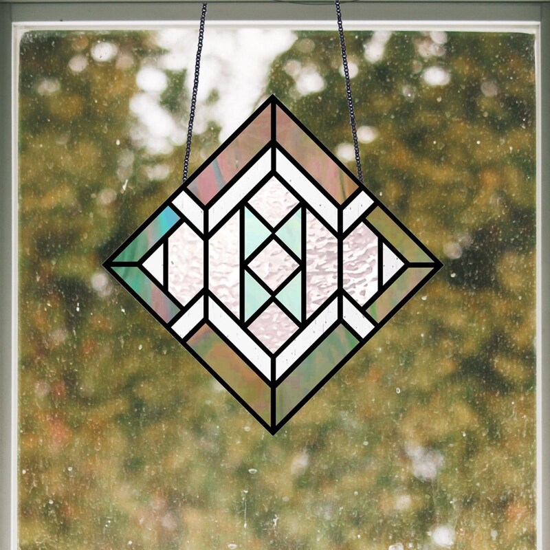 Quilt Squares Stained Glass - Etsy