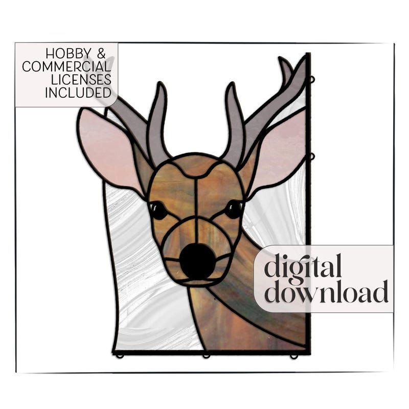 Stained Glass Art Deer - Etsy