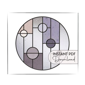 Stained Glass Circle Geometric Pattern, Round Stained Glass Design ...